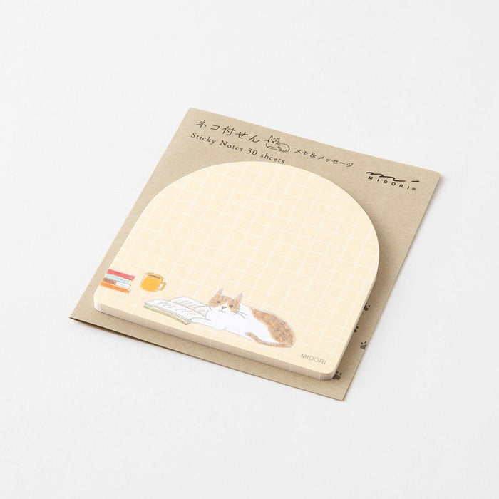 Notes adhésives Midori Sticky Notes - Chat et livre