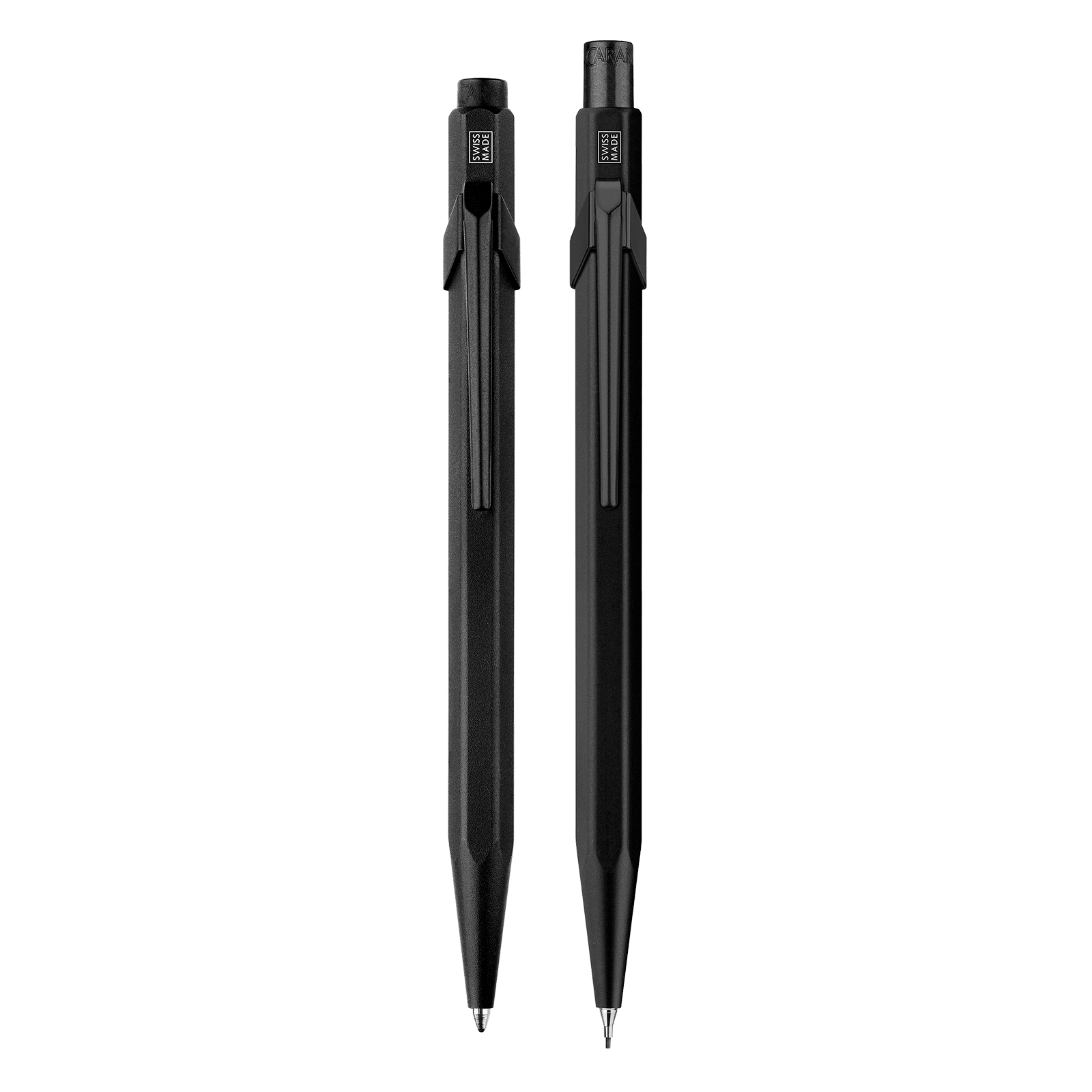 Set stylo bille + porte-mine Caran d'Ache 849 BLACK CODE