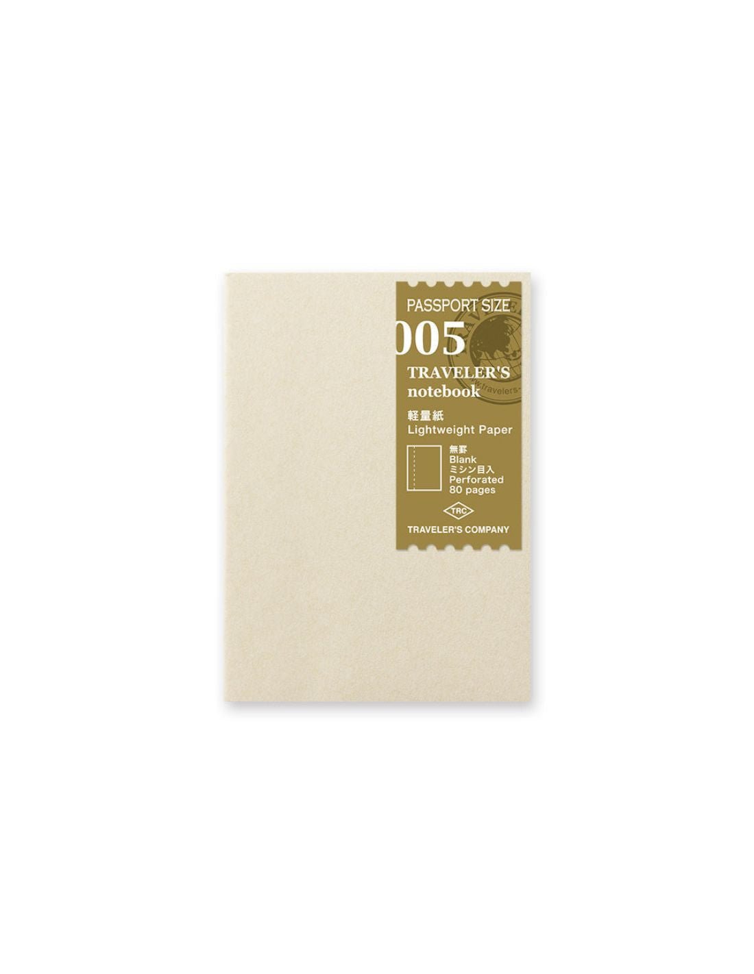 TRAVELER'S notebook 005 - carnet papier fin (passport size)